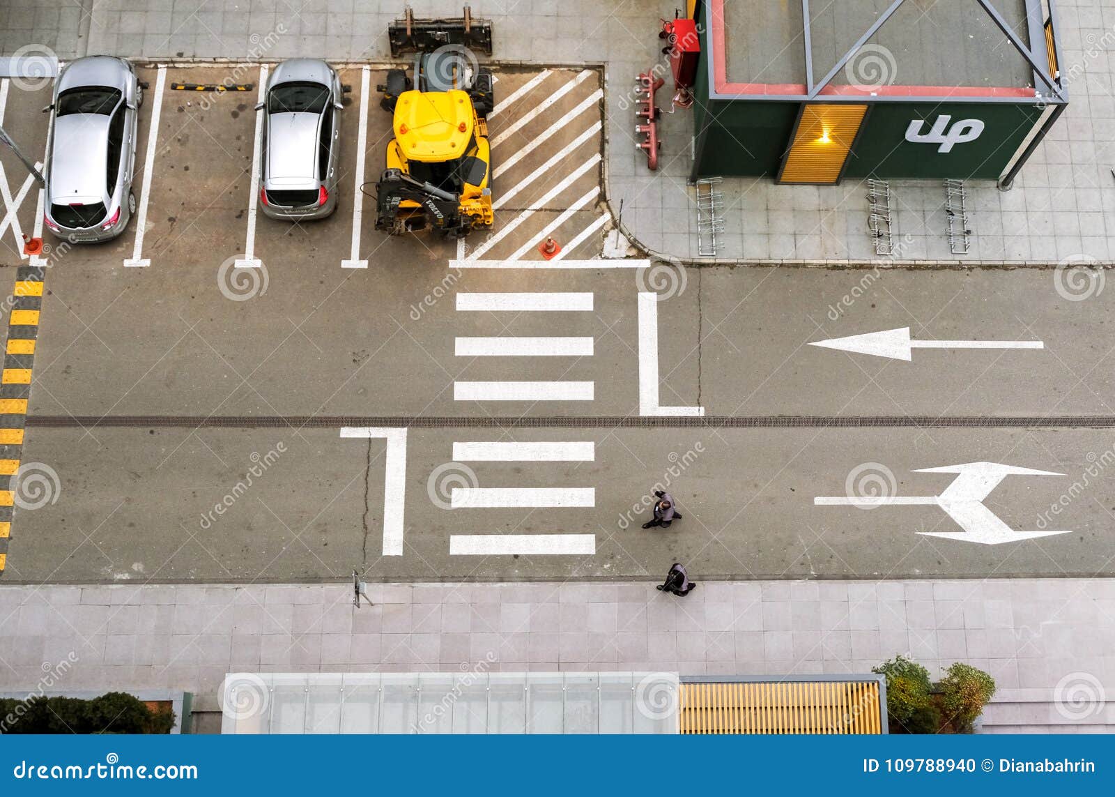 Top View of Street Inside Upground Residence Complex in Pipera ...