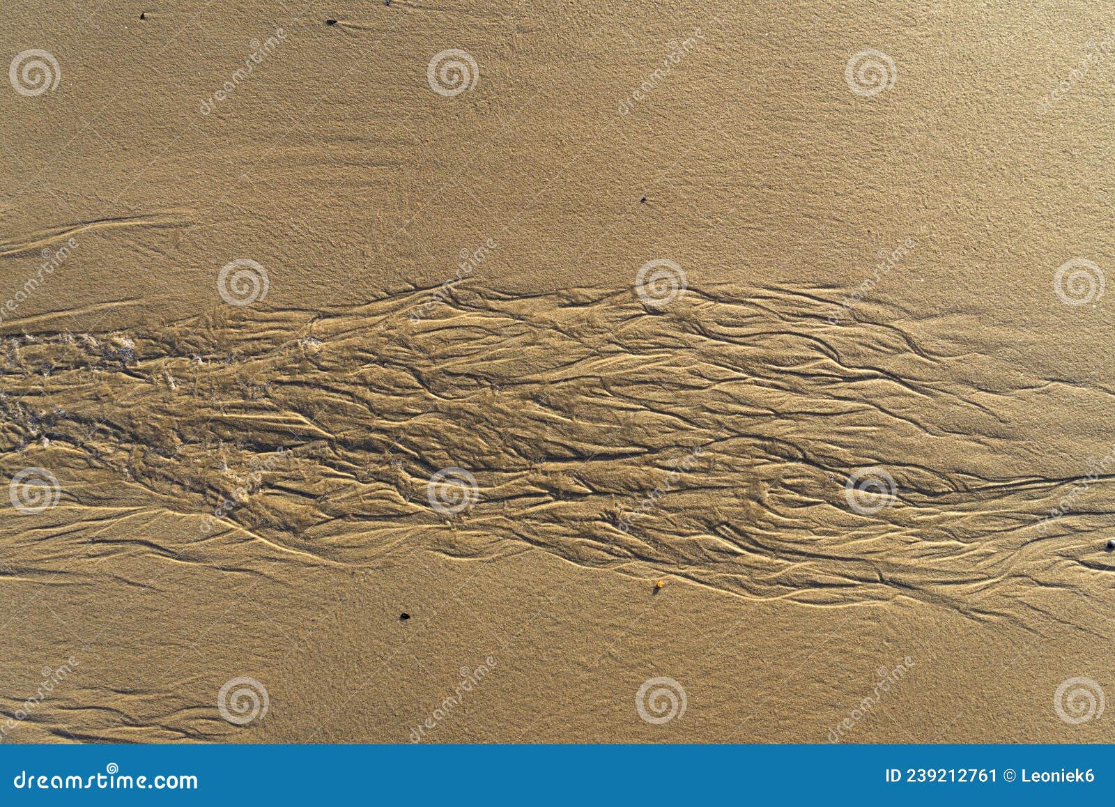 Top View of Structures and Patterns in Sand Due To Flowing of Water and ...