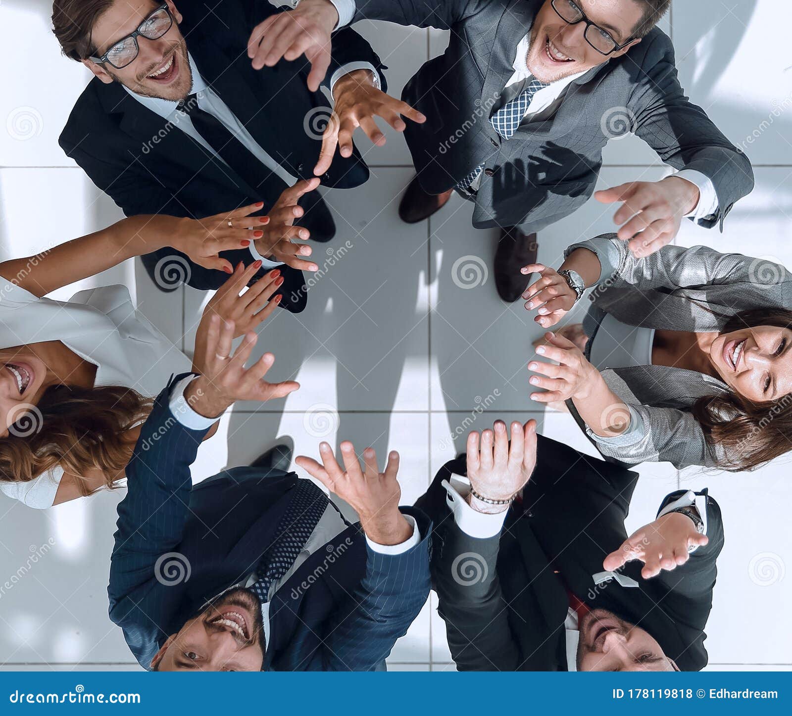 Top View.successful Business Team Looking at the Camera Stock Photo ...