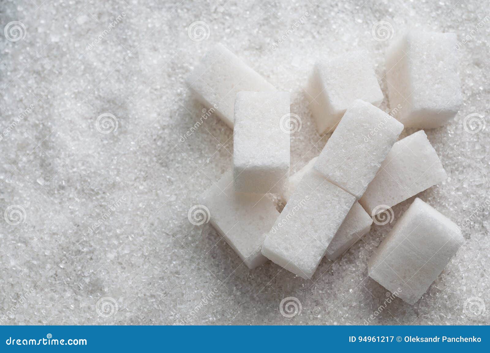 Top View Sugar Background With Cubes Royalty-Free Stock Photo ...