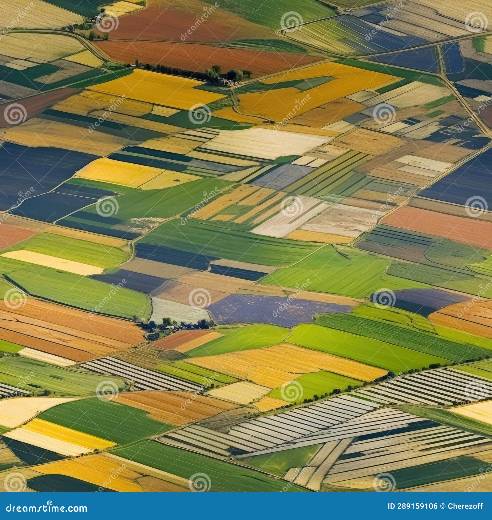 Top View of Summer Farmers Fields Stock Photo - Image of workers ...
