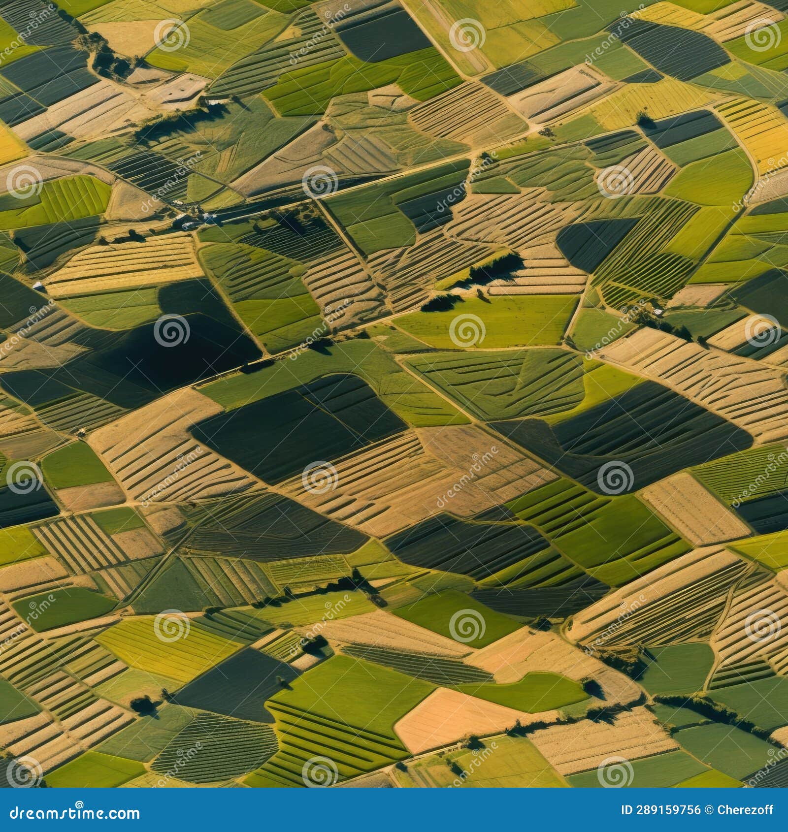 Top View of Summer Farmers Fields Stock Photo - Image of view, plant ...