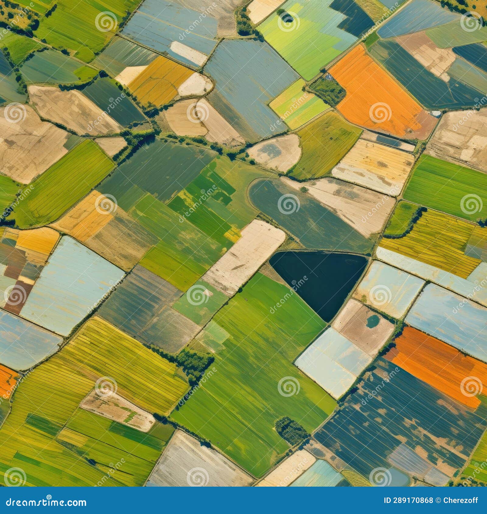 Top View of Summer Farmers Fields Stock Photo - Image of cultivated ...