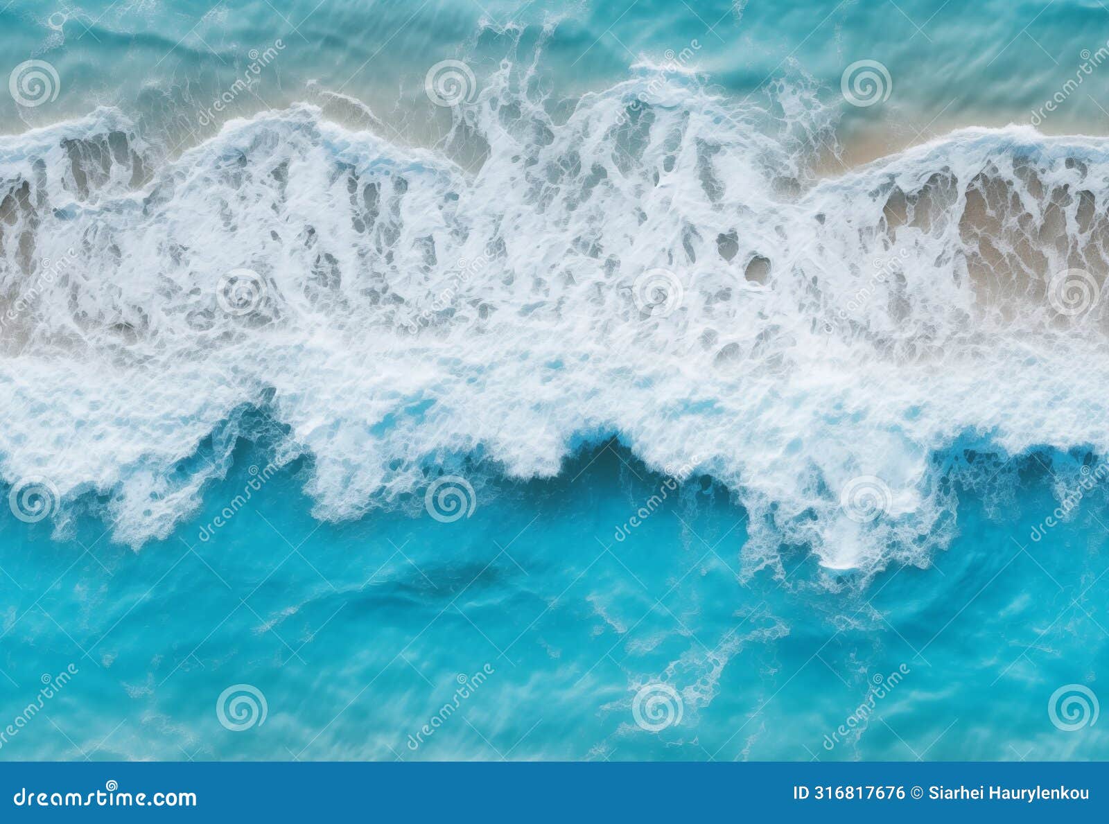 Top View of Surface Blue Water in the Deep Sea. Abstract of Surface ...