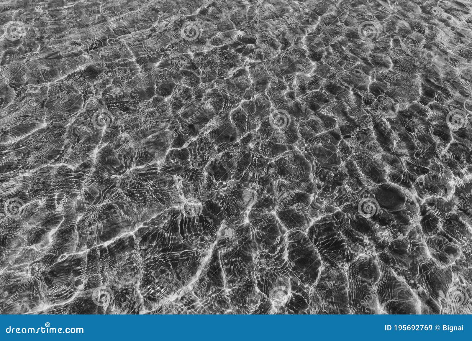 Top View Surface of Clear Sea Water Reflections on Shallow Sandy Beach ...