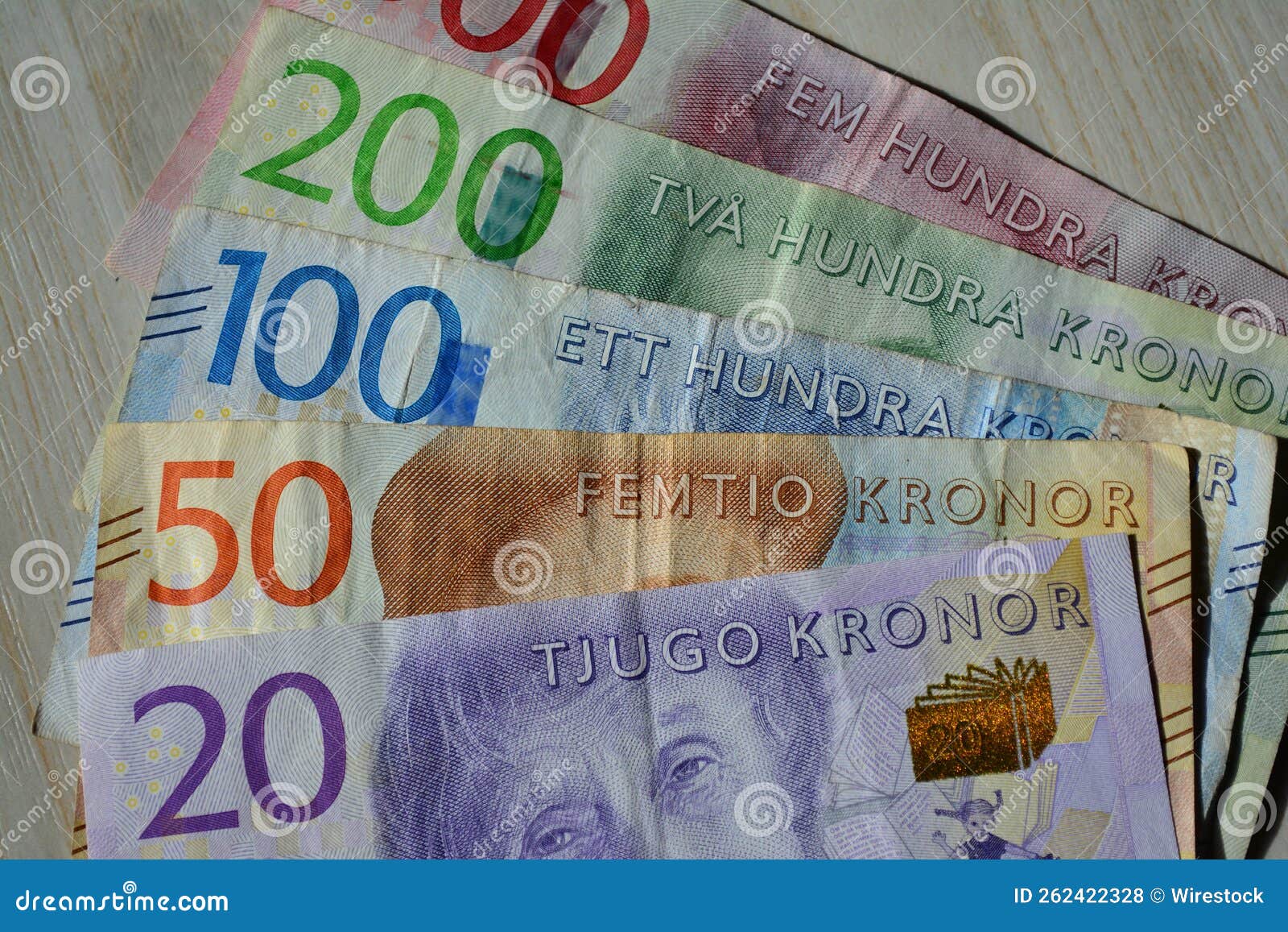 Top View of Swedish Krona Banknotes on the Table Stock Photo - Image of ...