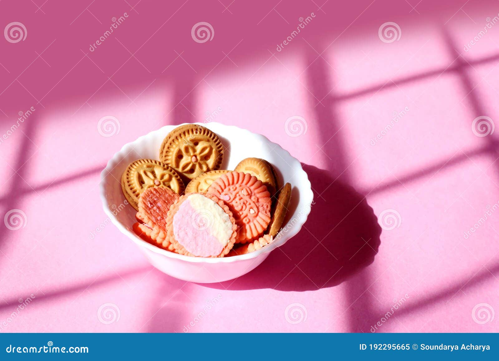 Top View of Sweet Biscuits on a Bowl Stock Image - Image of bowl ...