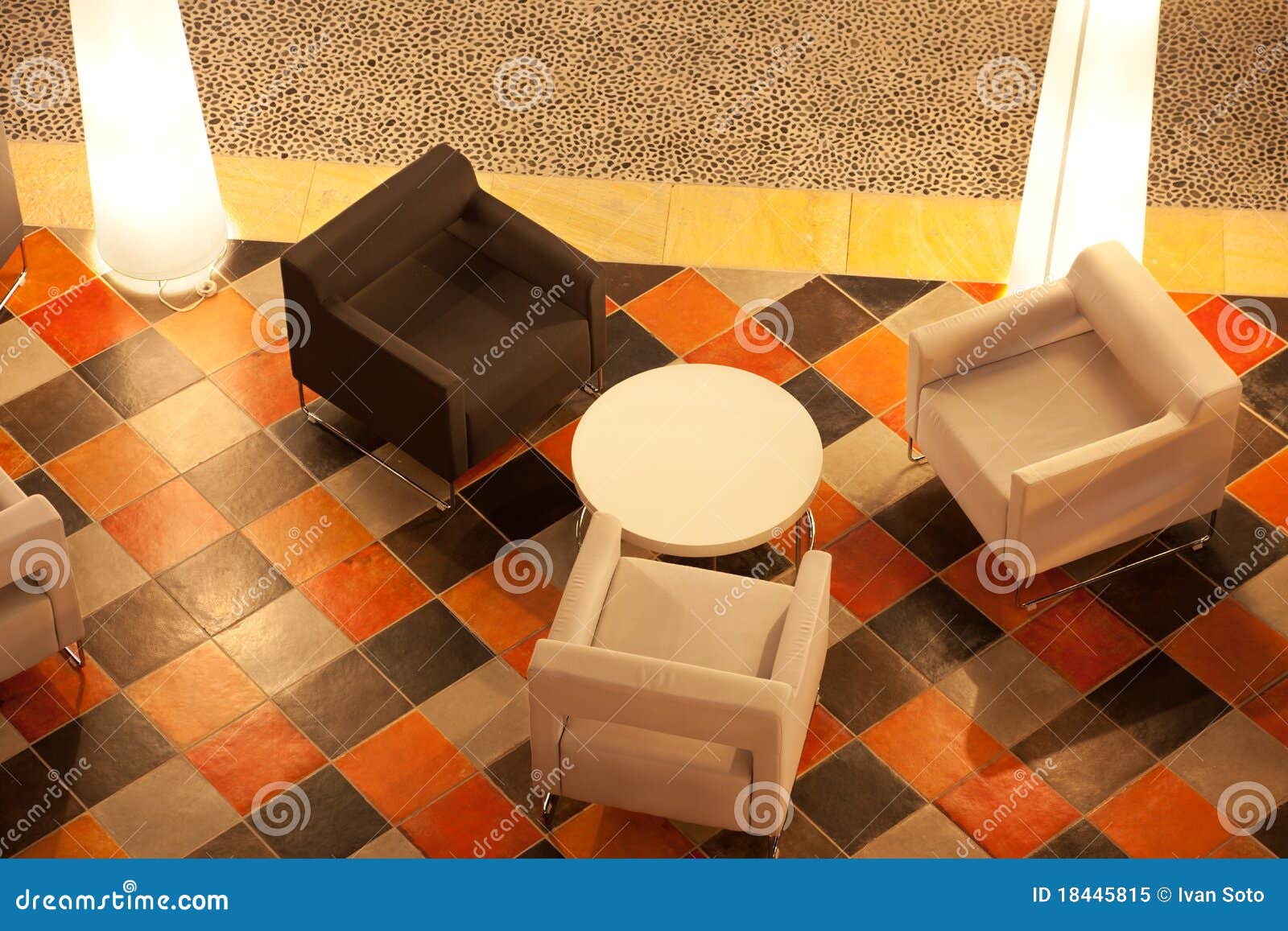 Top View of a Table in a Modern Bar Stock Image - Image of travel ...