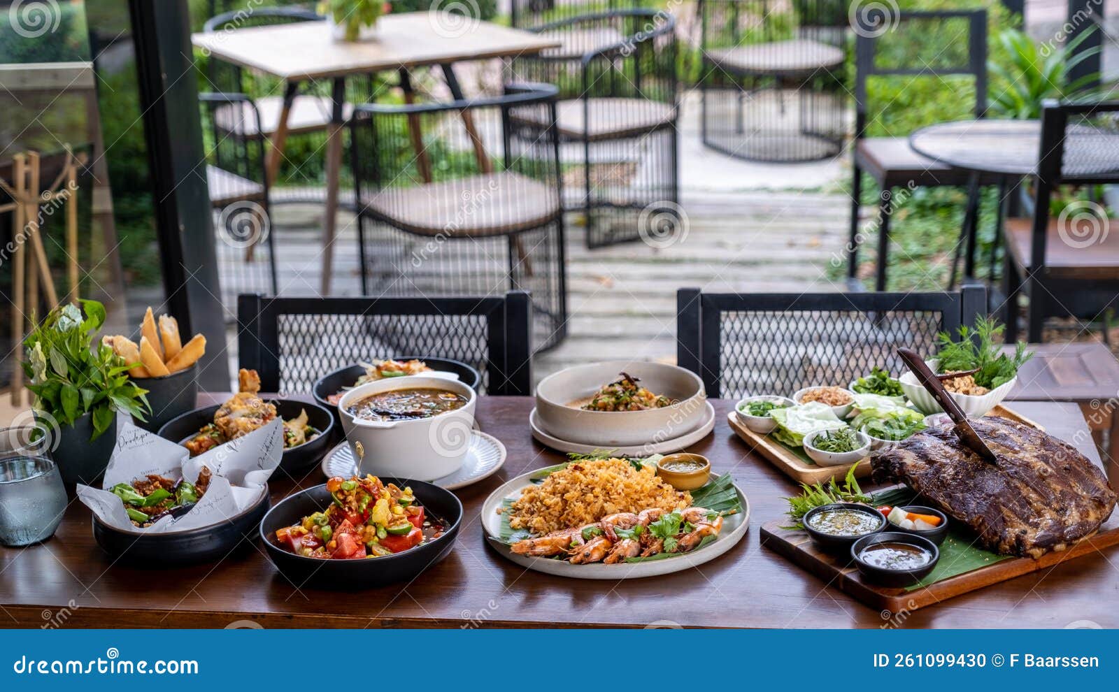 Top View at Table with Thai Food Stock Photo - Image of chicken, view ...