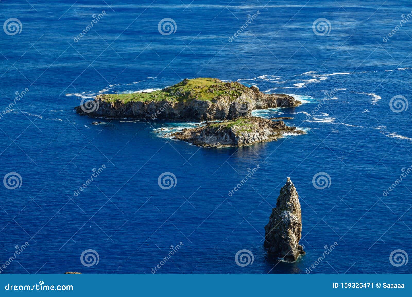 Tangata Matu Islets In Rapa Nui, Panoramic View Royalty-Free Stock ...