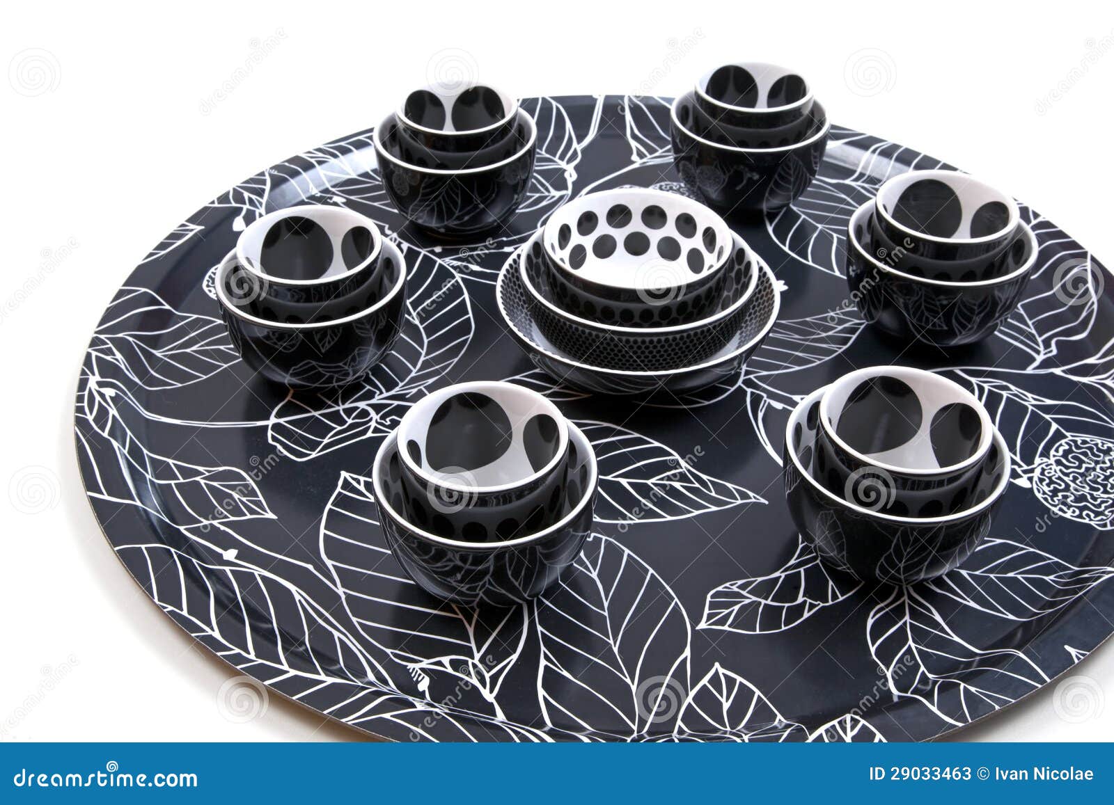 Top view of a tea set stock image. Image of reflection - 29033463