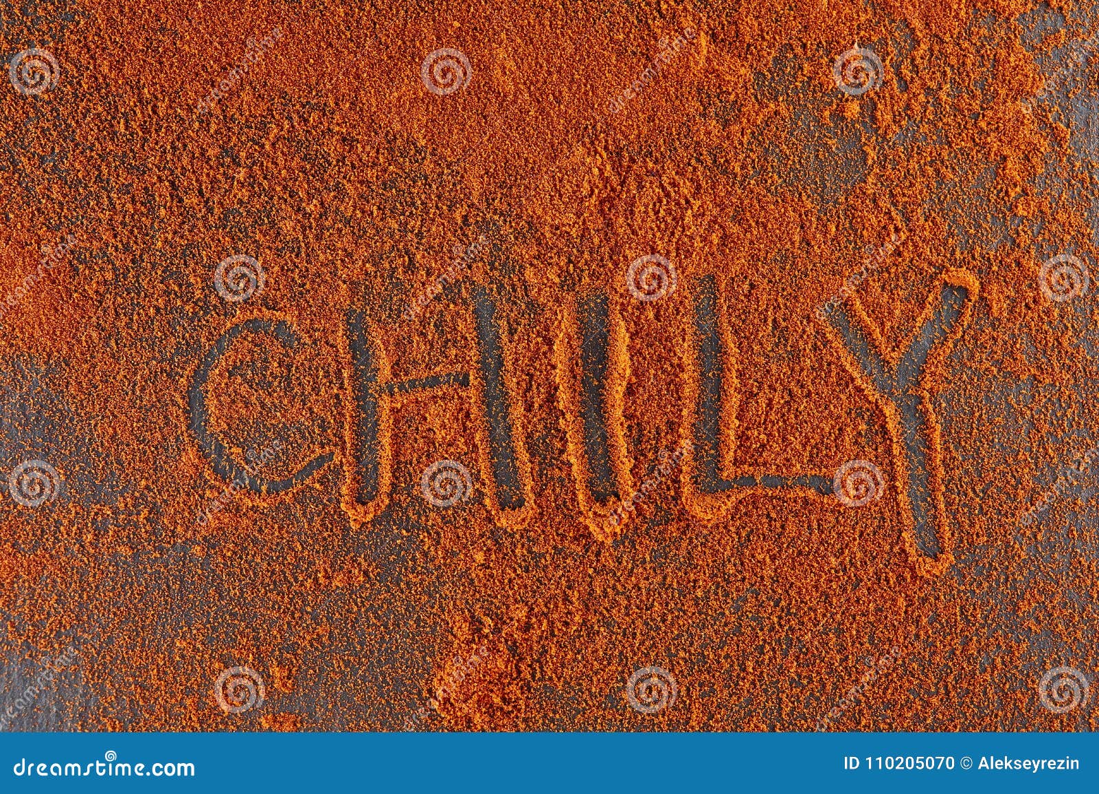 Top View on the Texture Background of Red Chilli Pepper Powder with ...