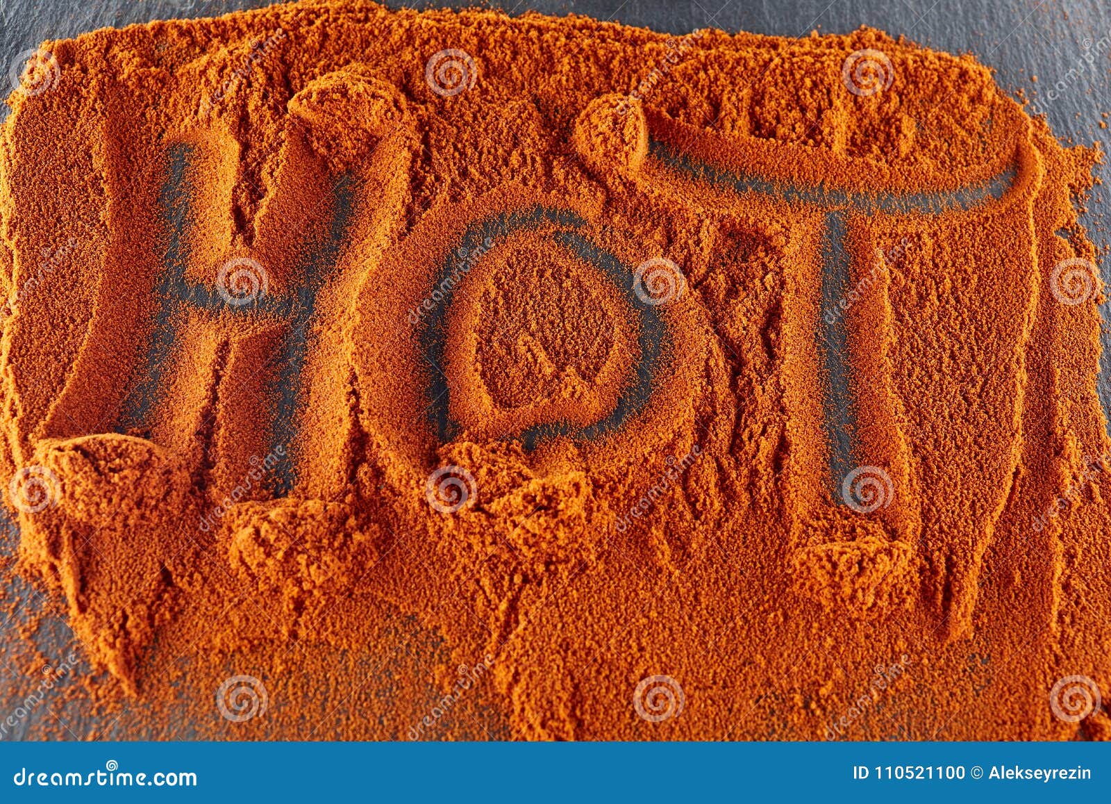 Top View on the Texture Background of Red Chilli Pepper Powder with ...