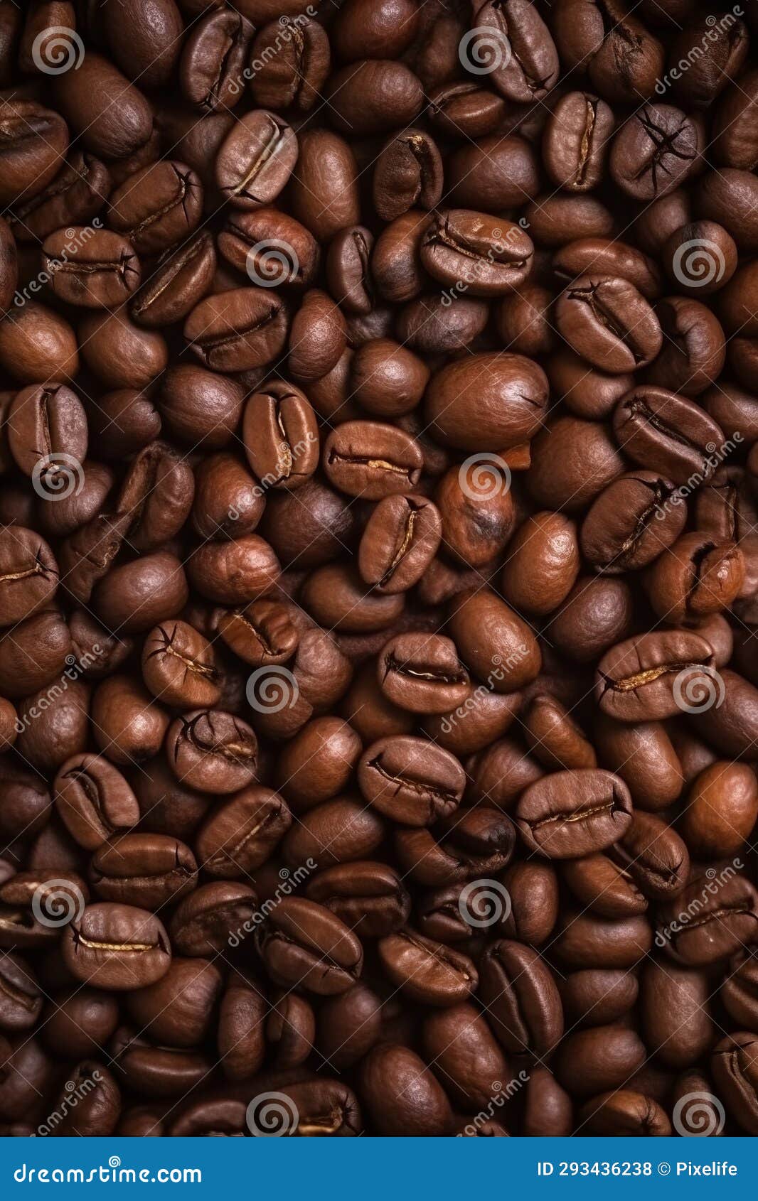 Top View Texture of Coffee Beans AI Generated Stock Illustration ...
