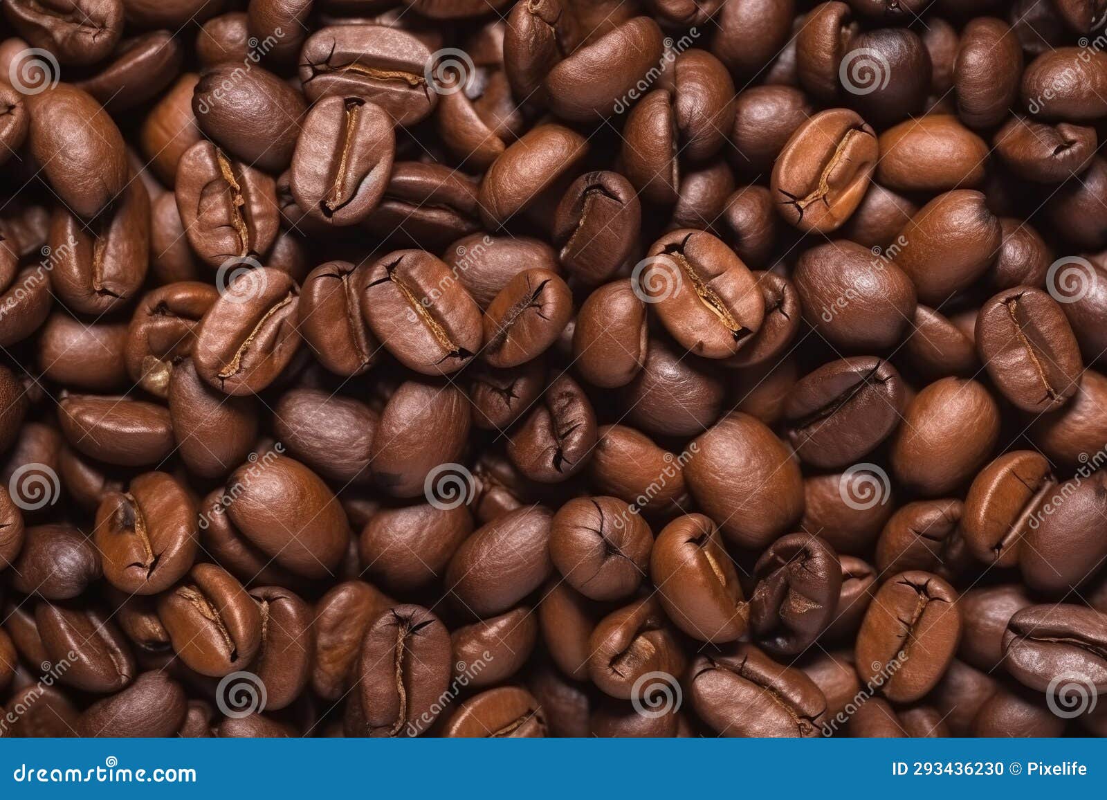 Top View Texture of Coffee Beans AI Generated Stock Illustration ...