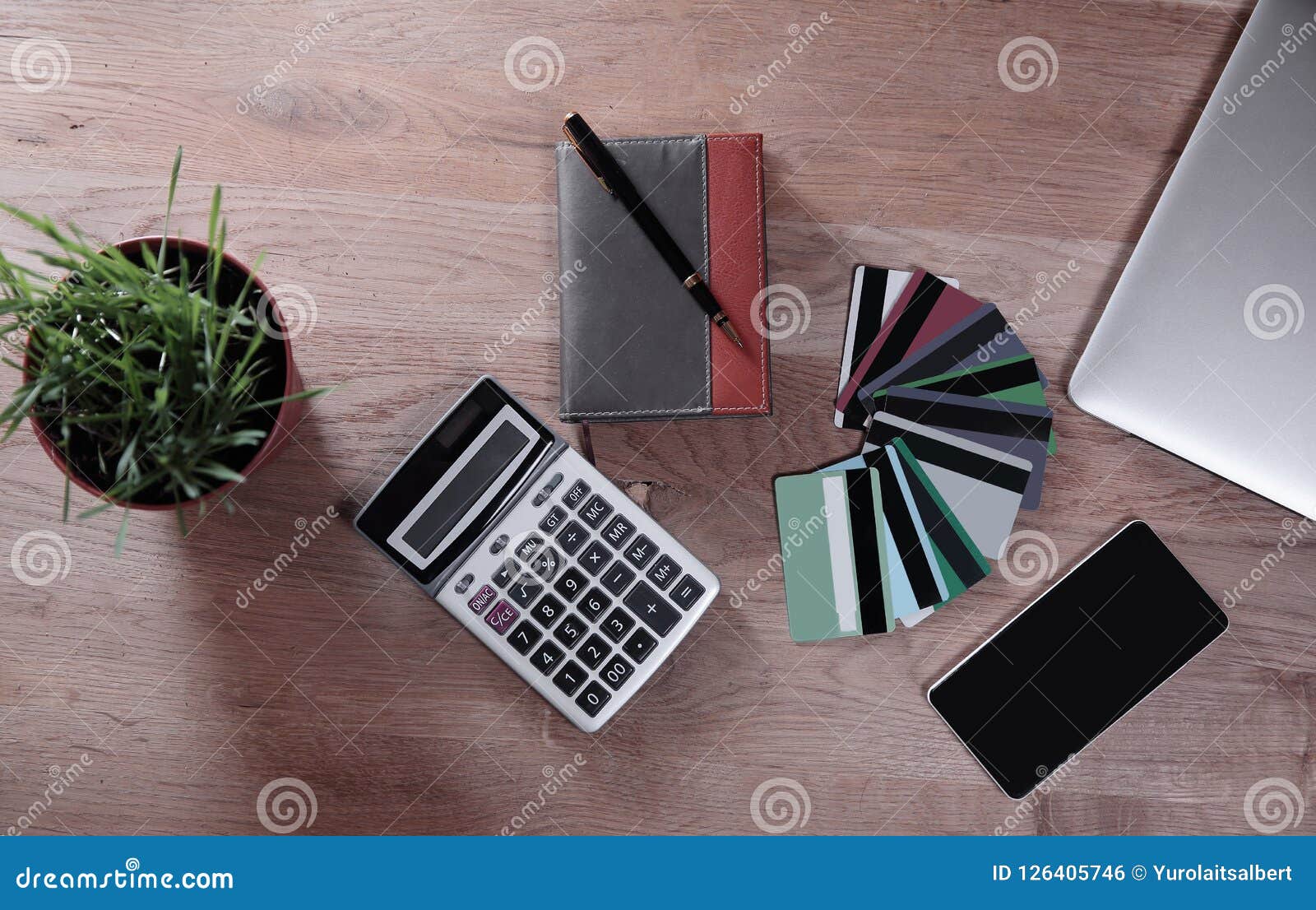 Top View.things a Businessman on a Wooden Table Stock Photo - Image of ...