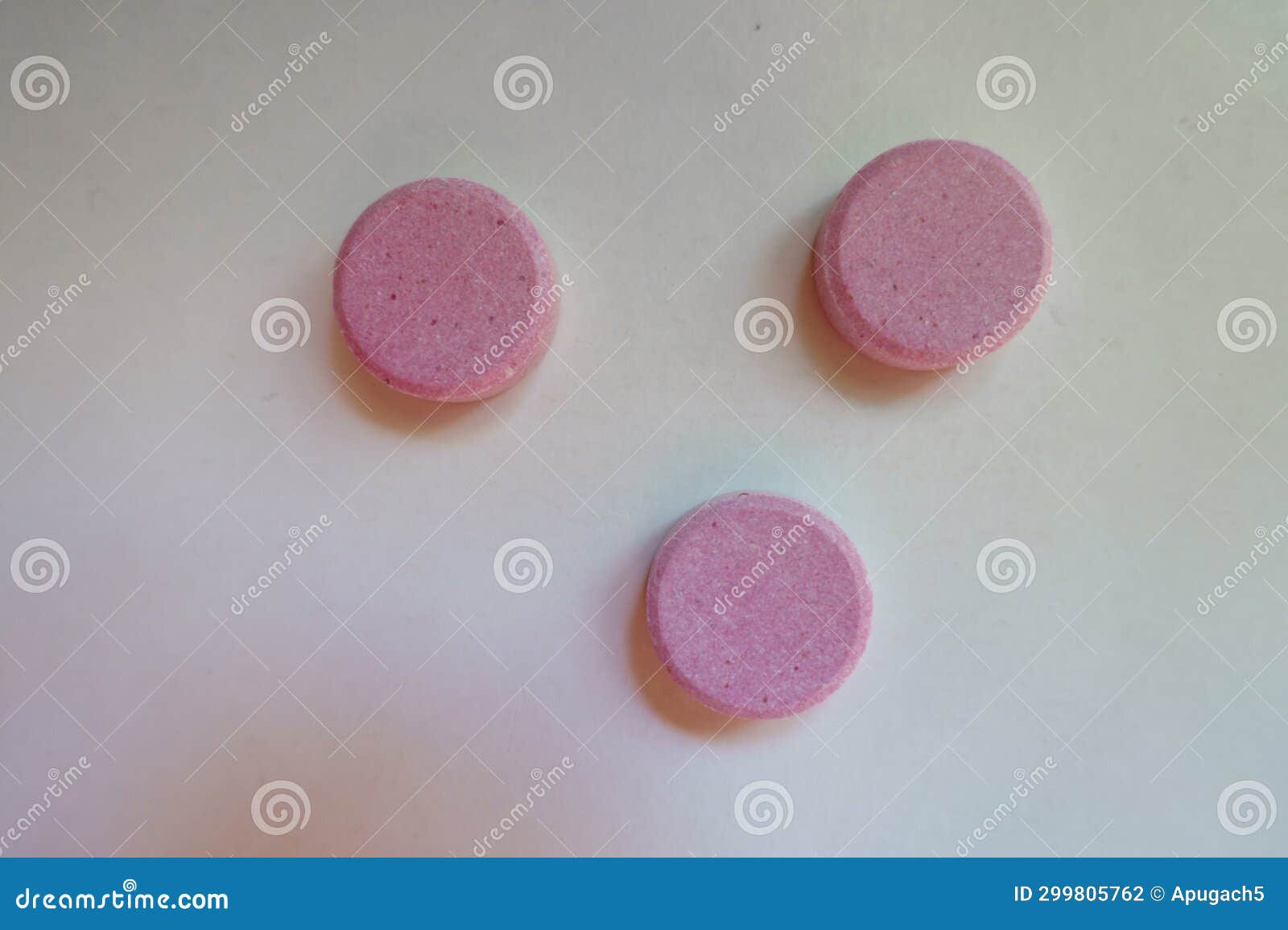 Top View of Three Pink Oral Probiotic Tablets Stock Photo - Image of ...