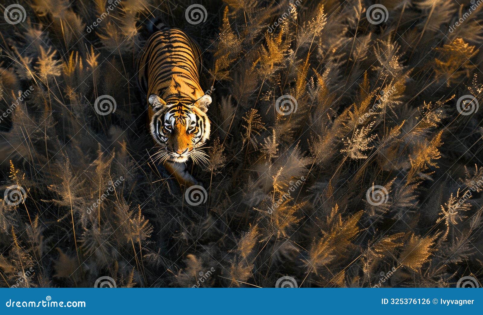 Top View of a Tiger Lying in the Shade Stock Photo - Image of carnivore ...