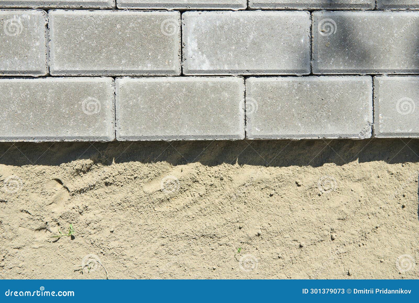 Top View of Tile Sidewalk Construction Stock Image - Image of pavement ...