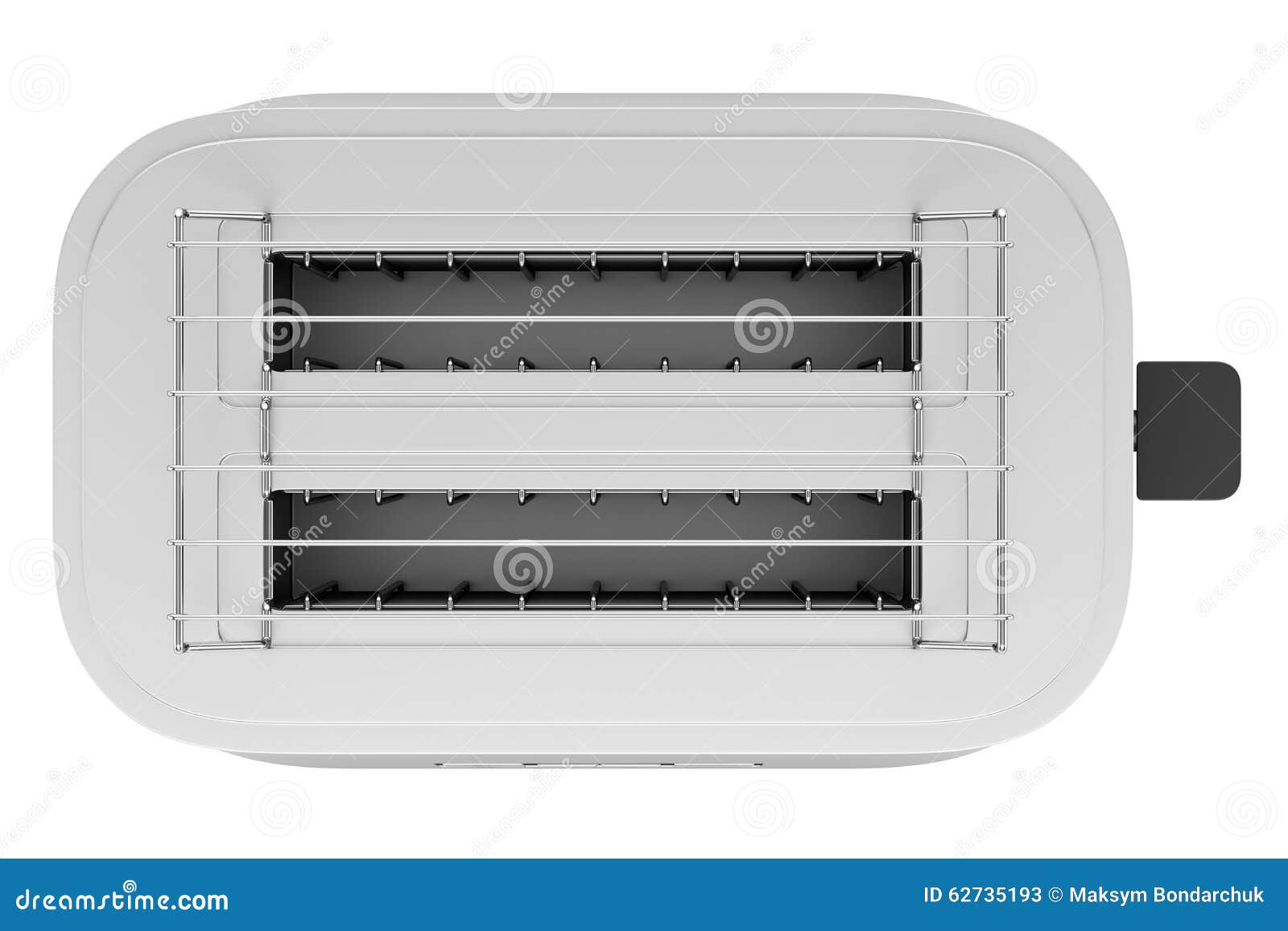 Top View of Toaster Isolated on White Stock Illustration - Illustration ...