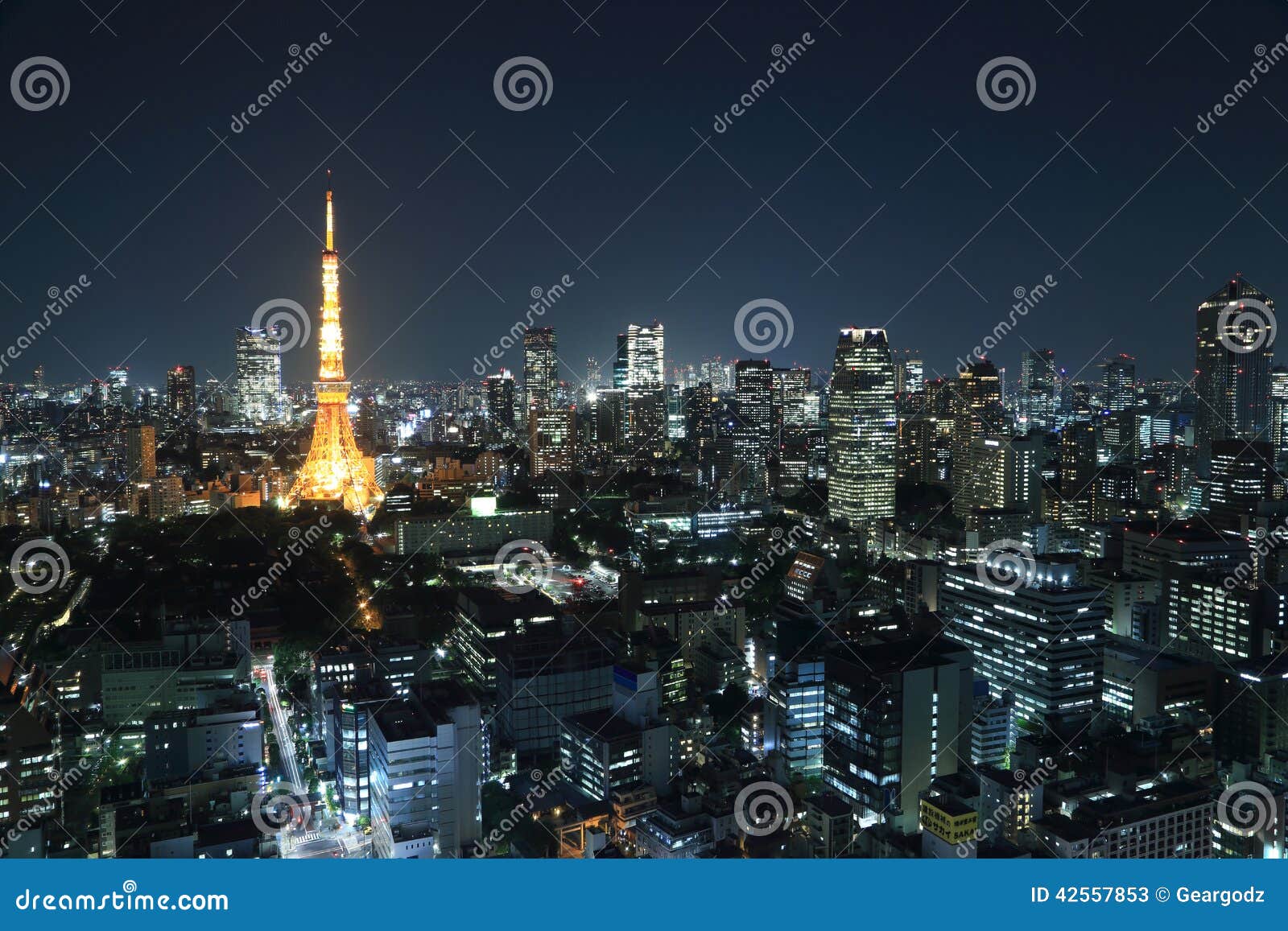 Top View of Tokyo Cityscape at Night Stock Image - Image of beautiful ...