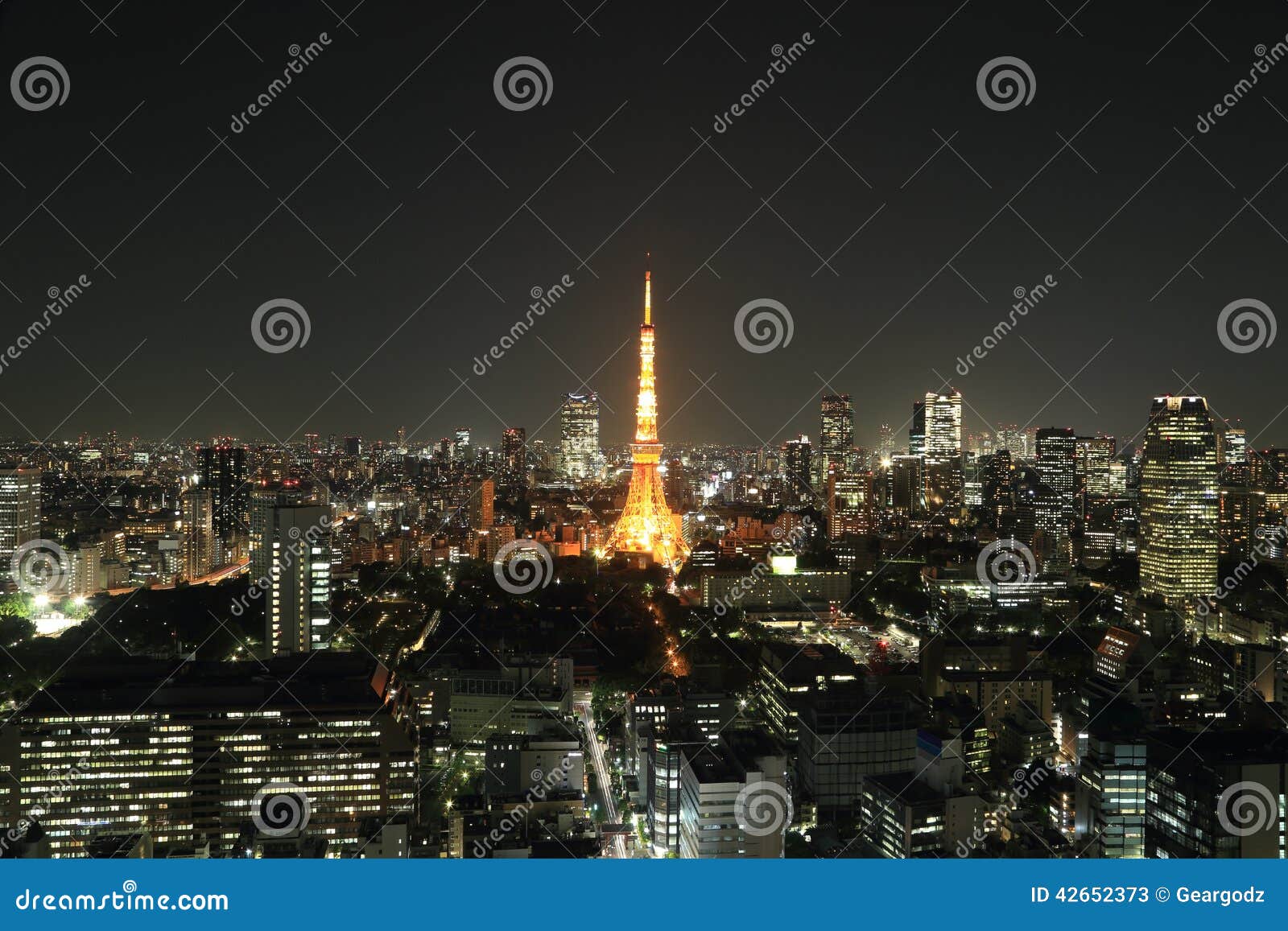Top View of Tokyo Cityscape at Night Editorial Stock Photo - Image of ...