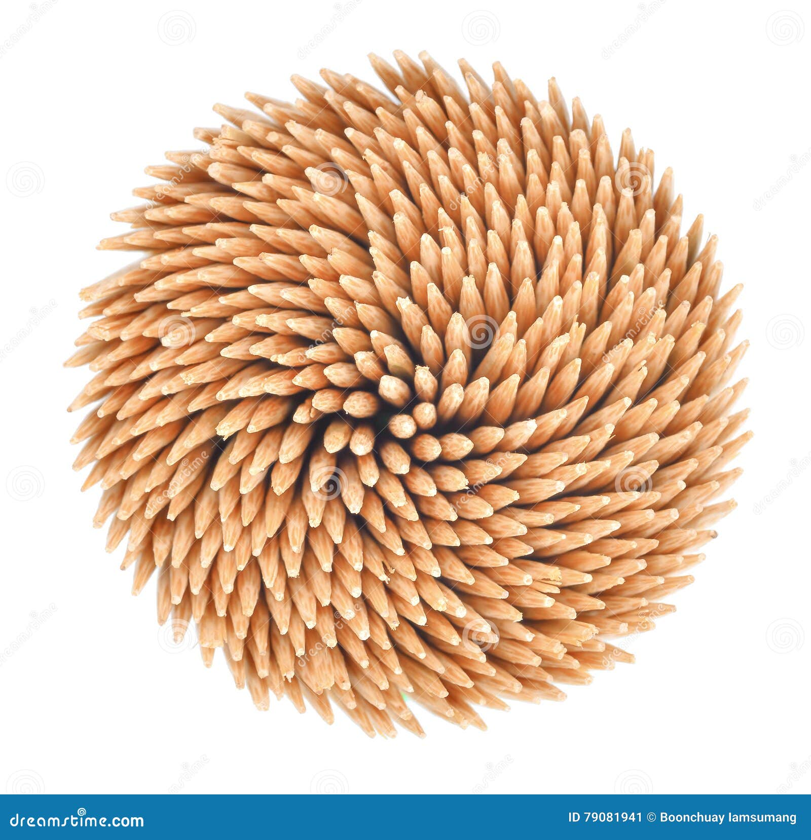 Top View of Toothpick Isolated on White Stock Image - Image of hygiene ...