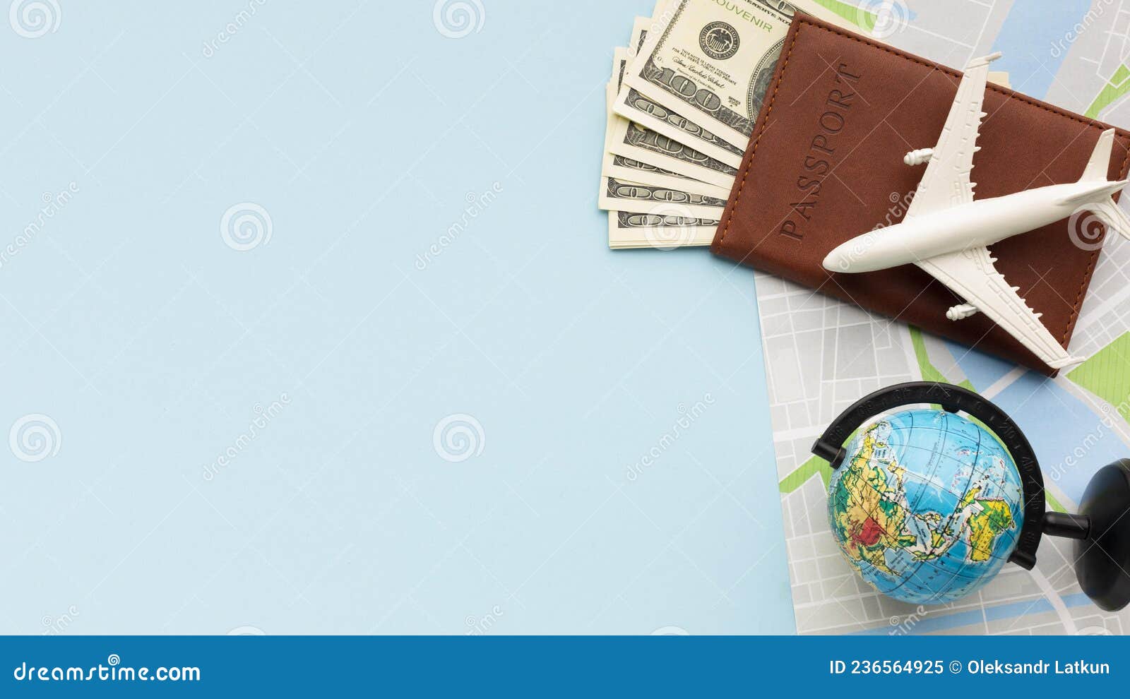 Top View Tourist Objects Frame with Copy Space. High Quality Photo ...