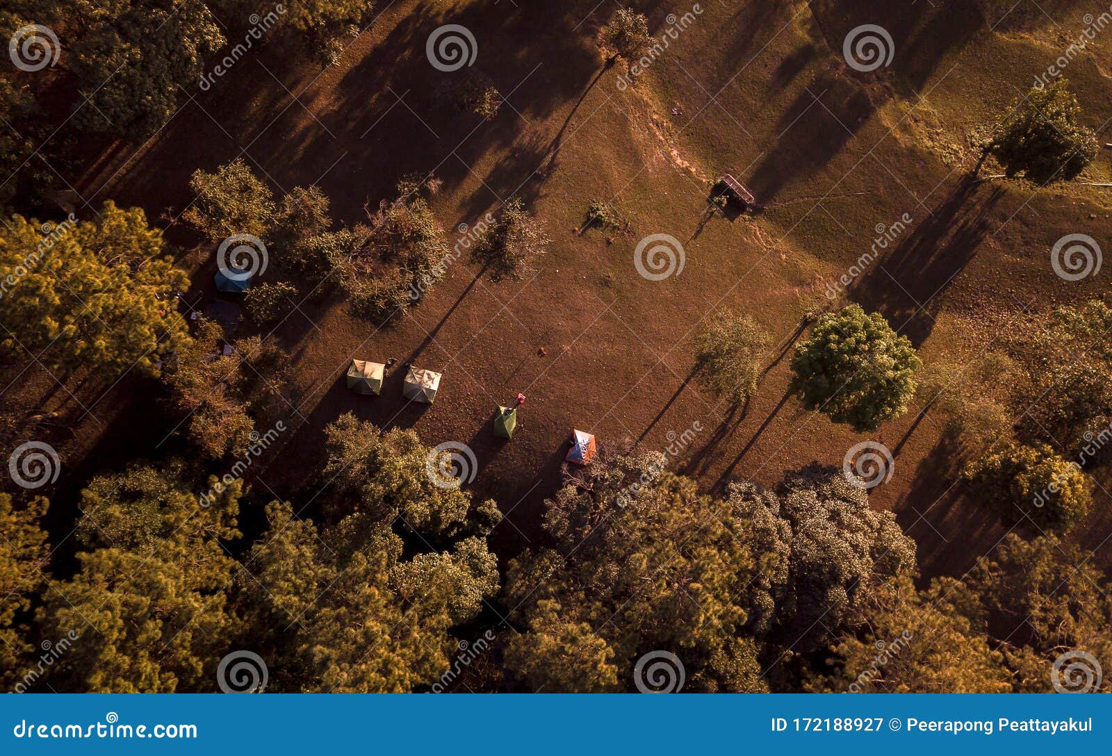 Top View Tourist Tent Camping in Mountains Stock Image - Image of ...