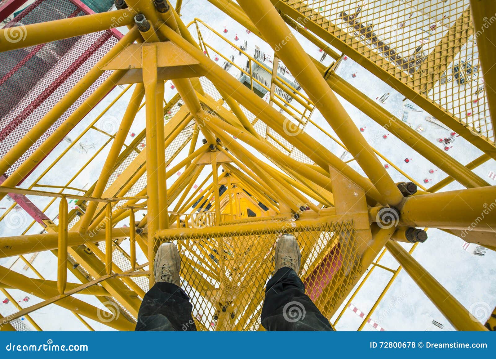 Top view of a tower crane stock photo. Image of tower - 72800678