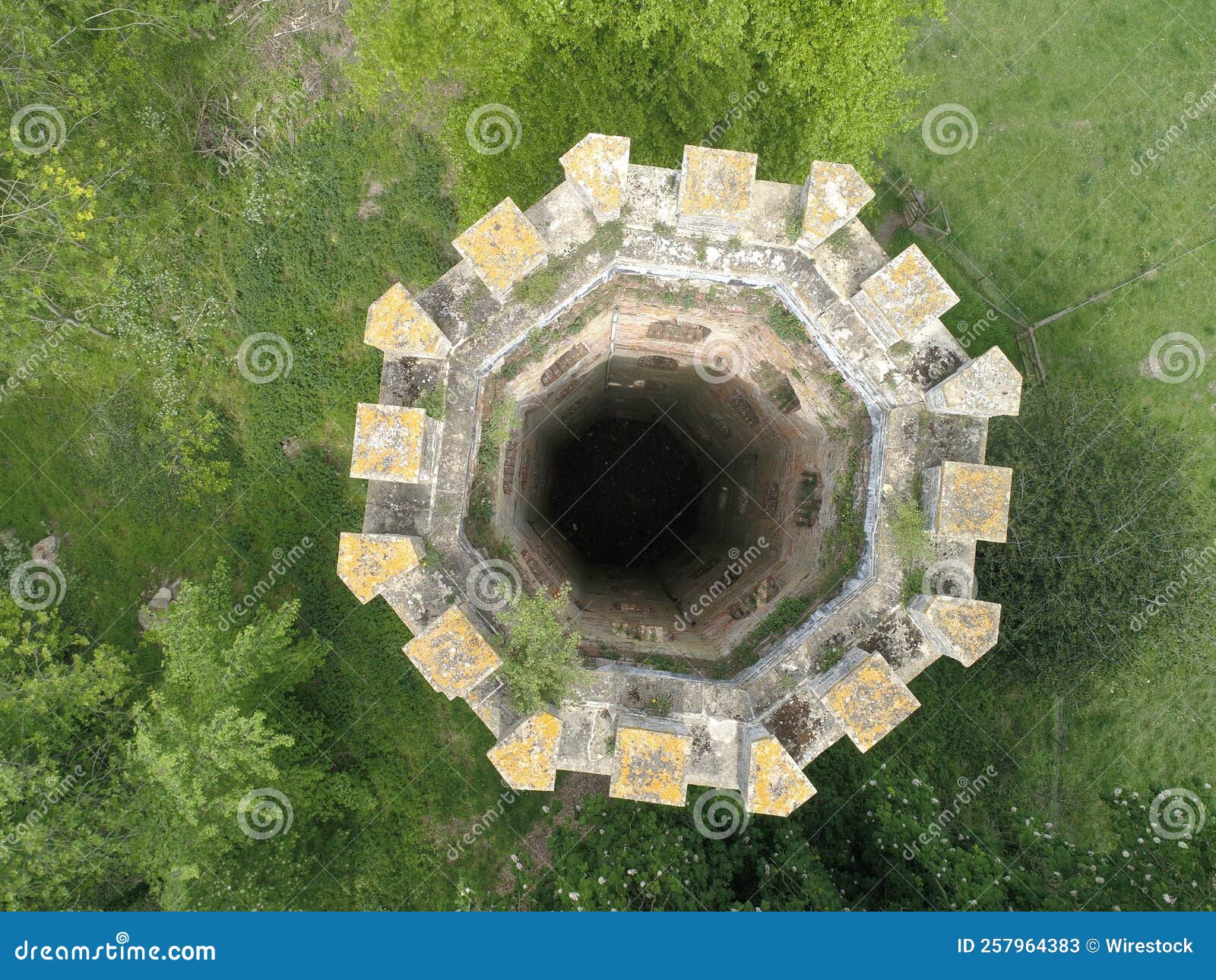 Top View of a Tower that S Empty from the Inside. Stock Image - Image ...