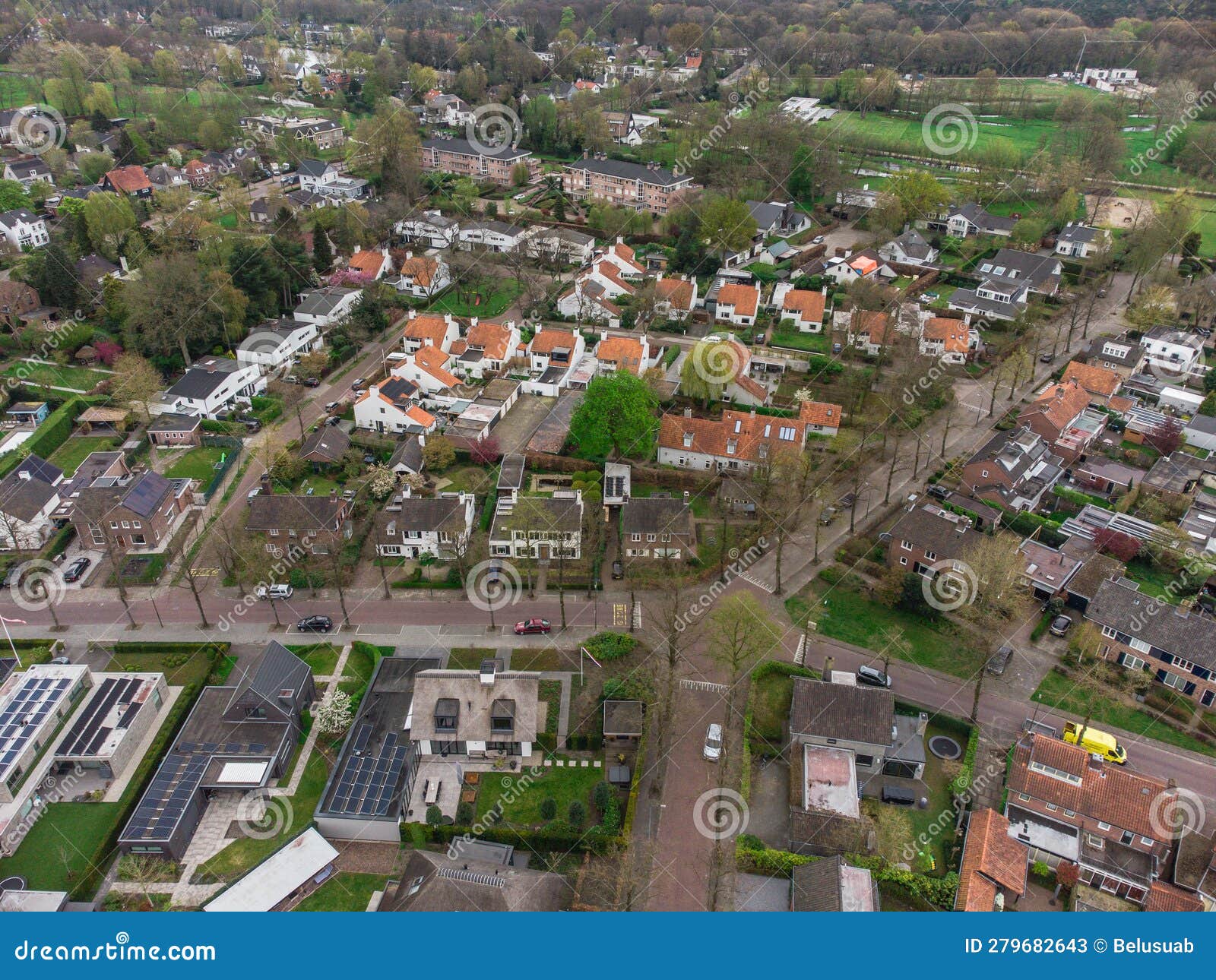 A Top View of the Town of Oisterwijk in the Netherlands Stock Image ...