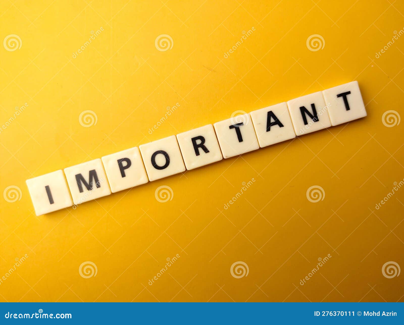 Top View Toy Word with the Word IMPORTANT Stock Image - Image of beware ...