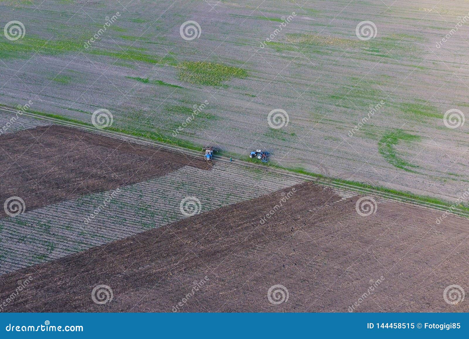 Disking The Field After Harvest For Better Fertilization Of The Soil ...