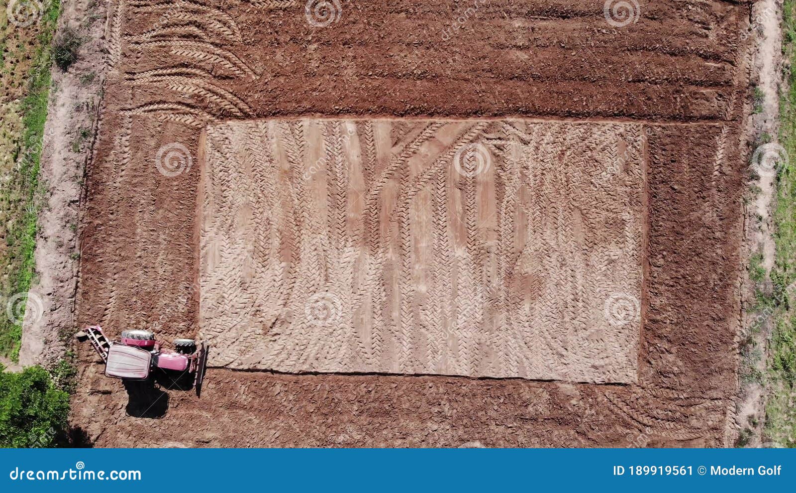 The Top View of a Tractor is Working. Stock Video - Video of farmland ...
