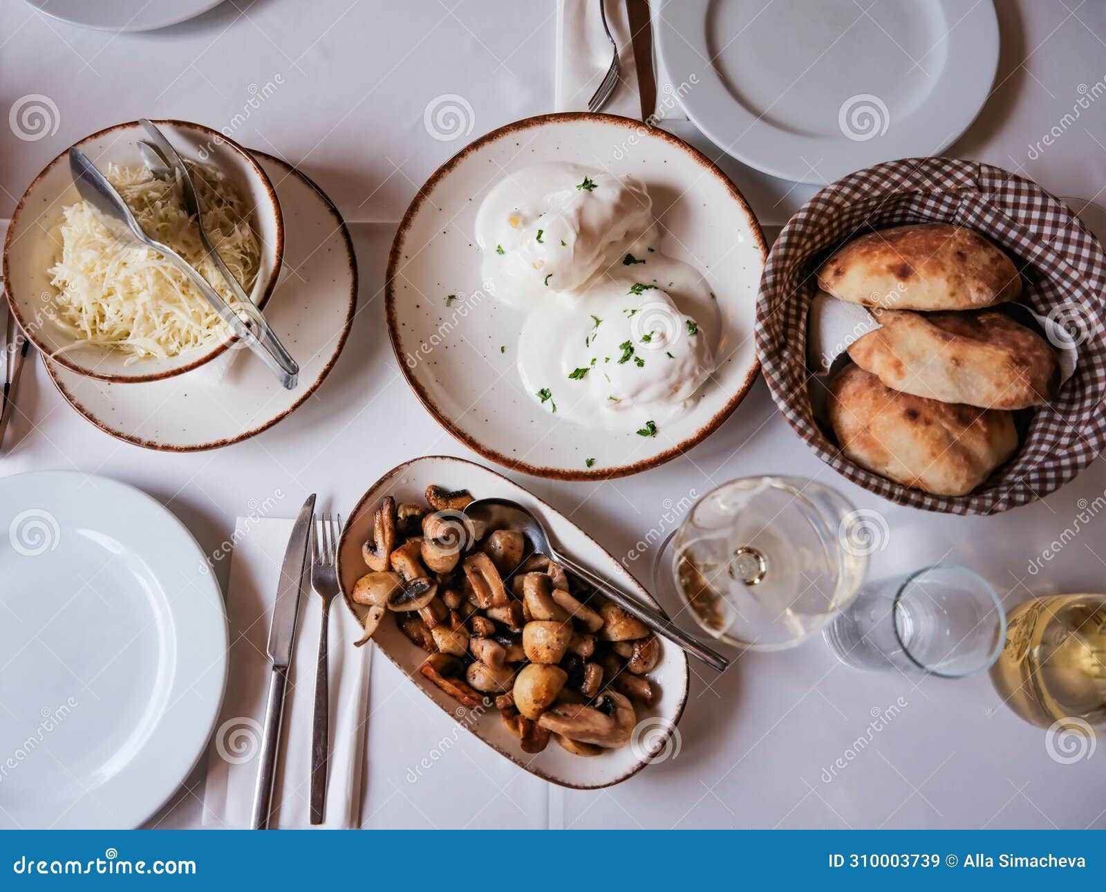Top View Traditional Balkan Starters for Lunch Stock Image - Image of ...