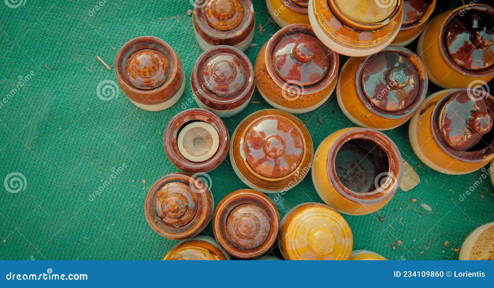 A Top View of Traditional Potery Stock Photo - Image of master ...