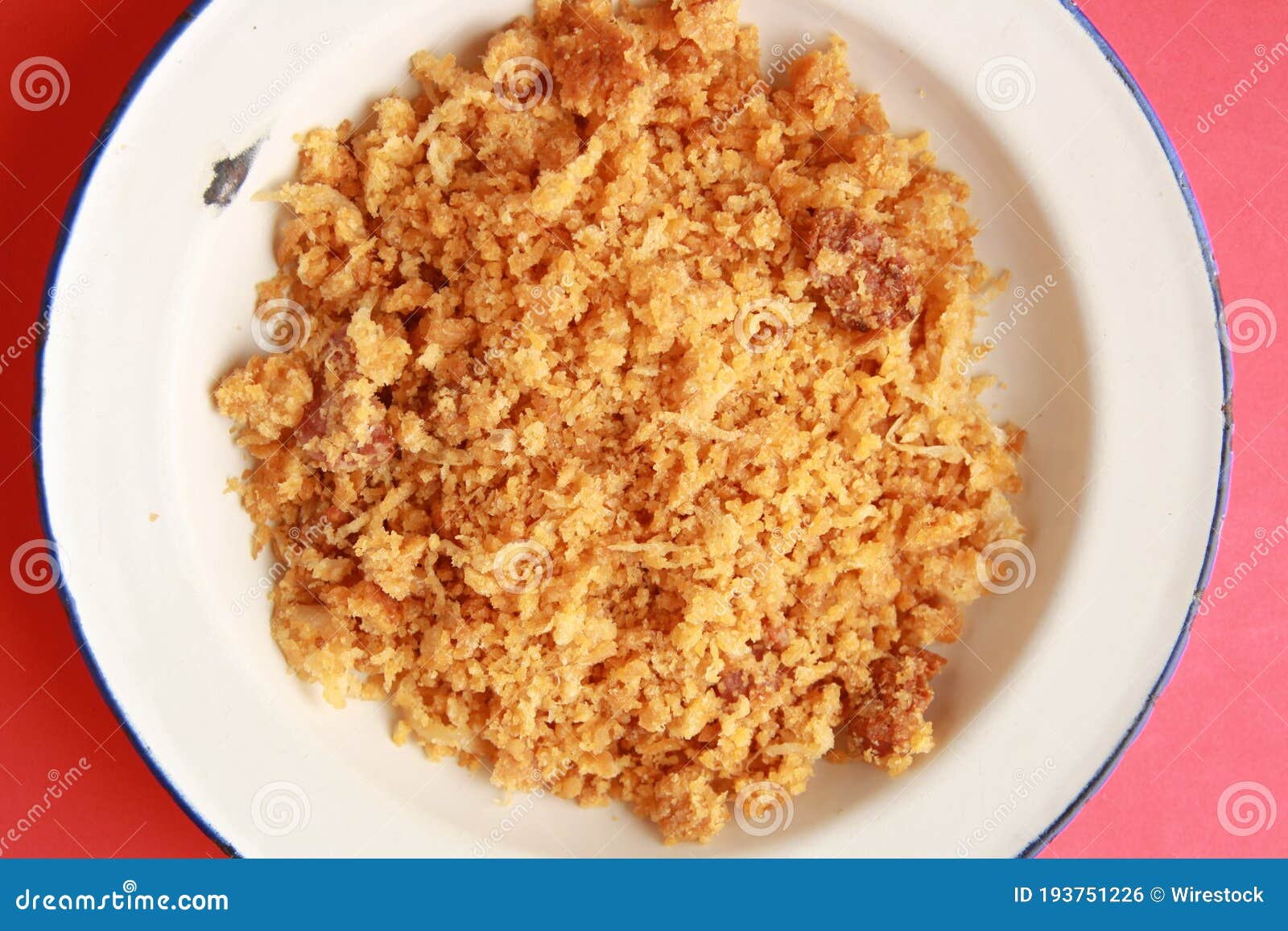 Top View of a Traditional Spanish Migas Dish Stock Photo - Image of ...