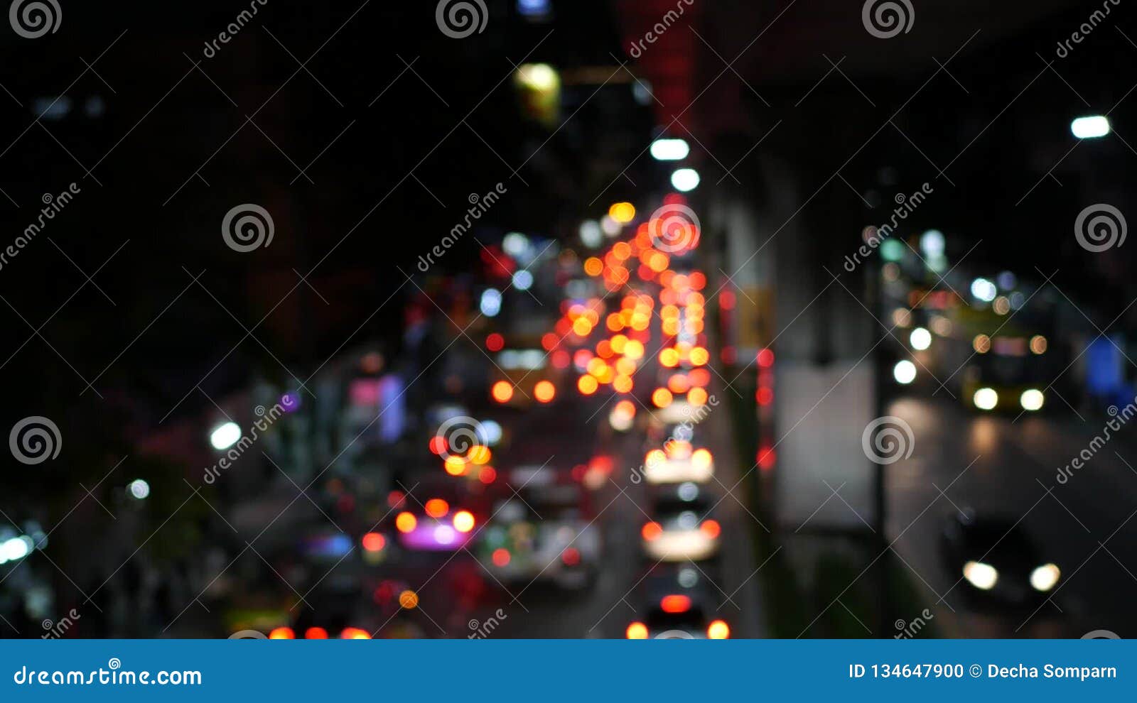Top View Traffic Light Bokeh on the Road Stock Footage - Video of ...