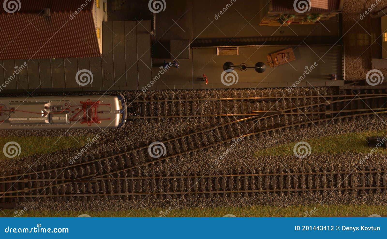 Top View Train on the Station. Stock Photo - Image of express ...