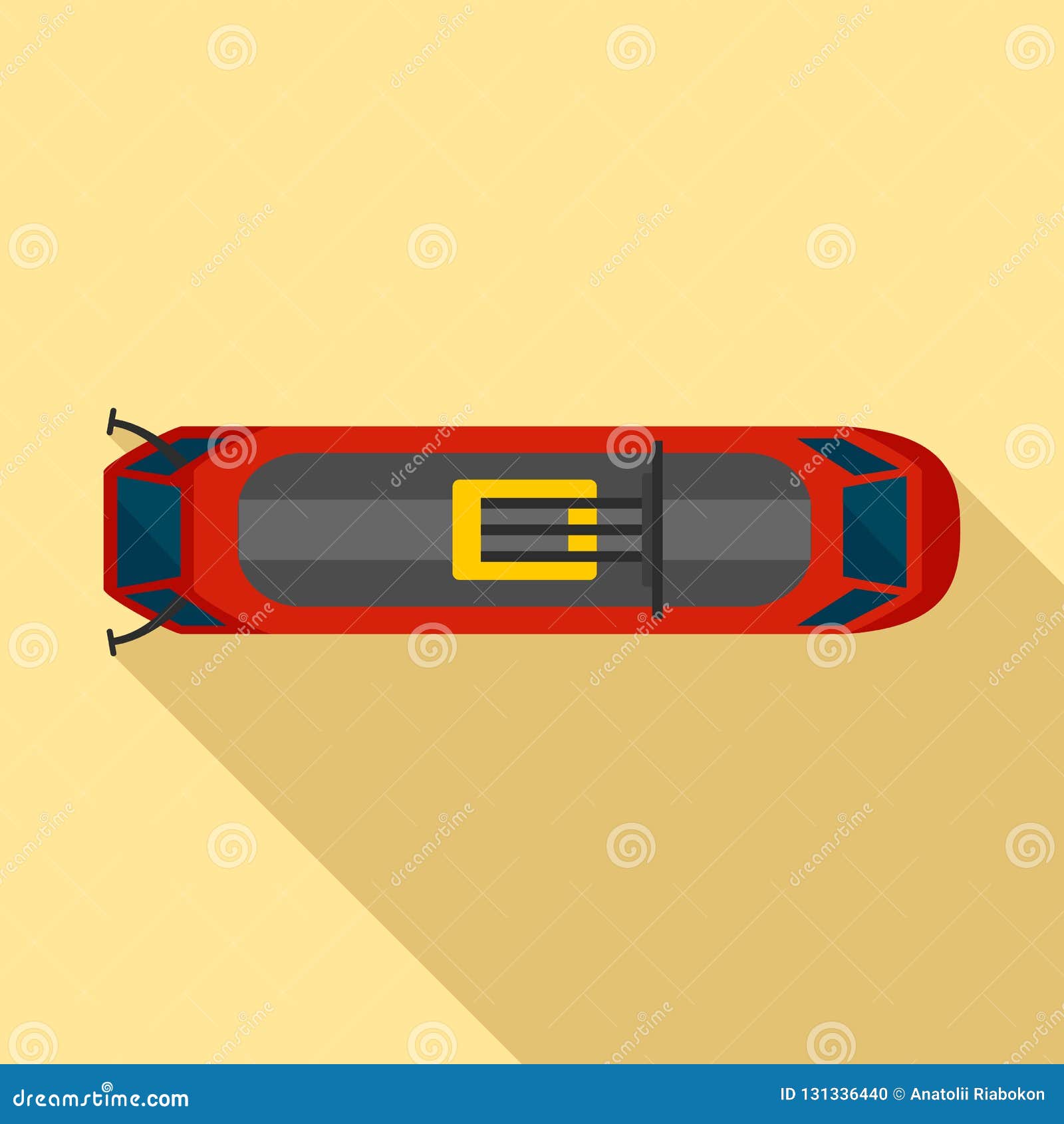 Top View Tram Icon, Flat Style Stock Vector - Illustration of flat ...