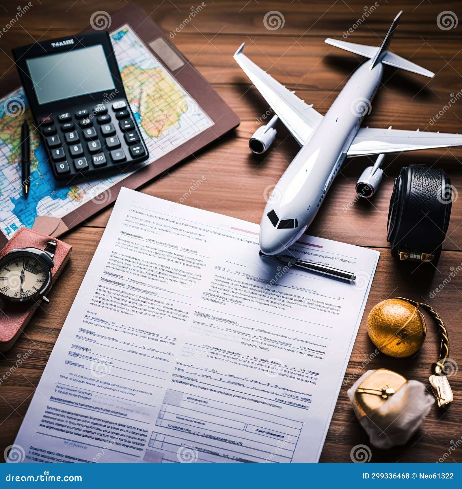 Top View of Travel Insurance Application Form First Class Boarding ...