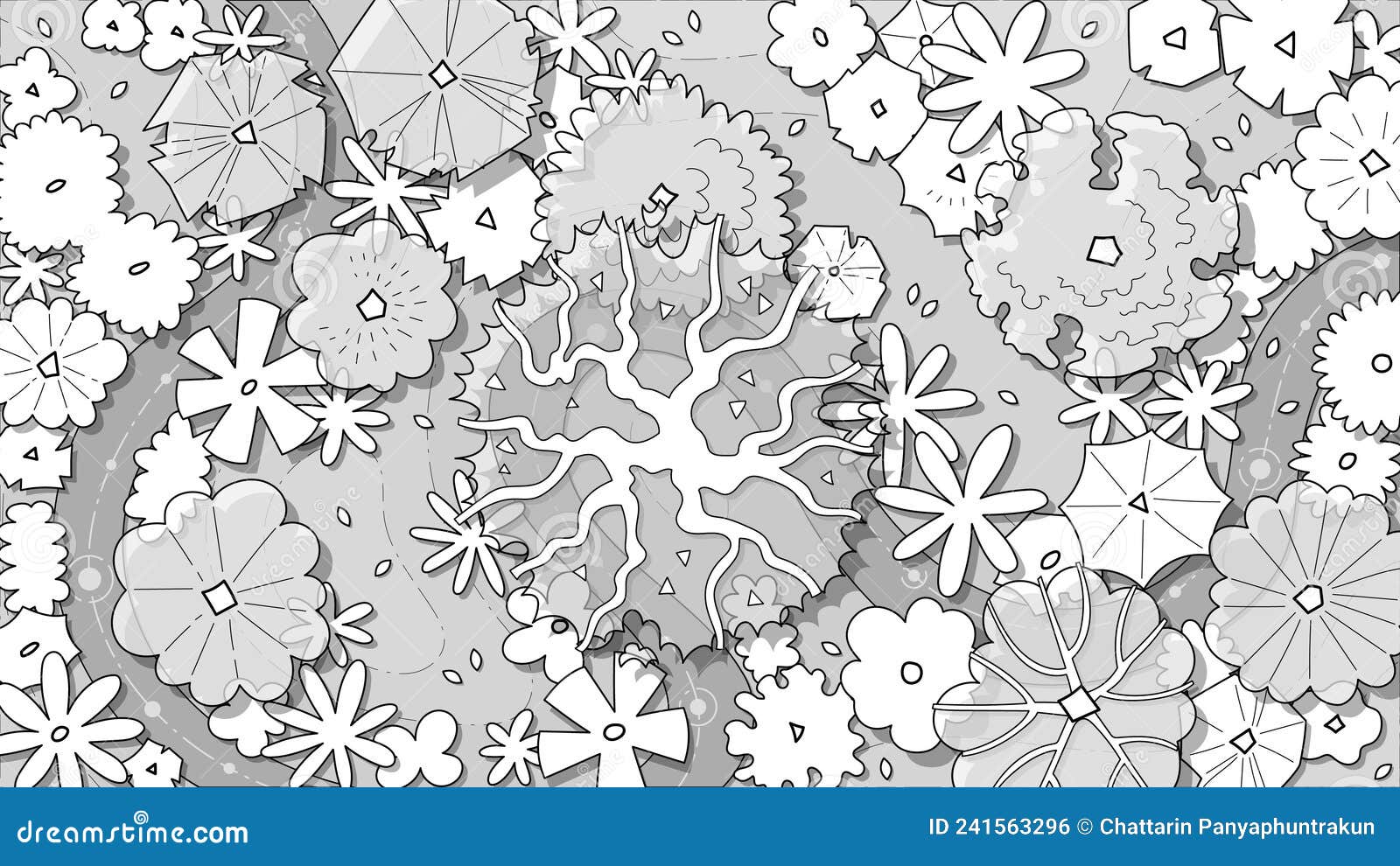 Top View Tree Vector Set for Architectural and Landscape Design Stock ...