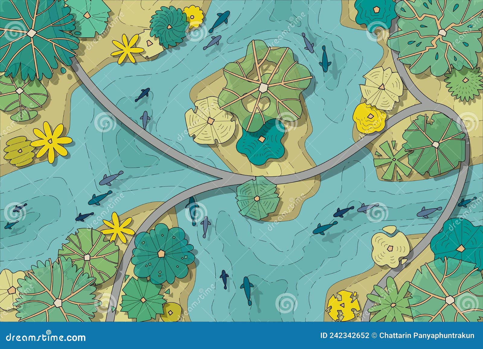 Top View Tree Vector Set for Architectural and Landscape Design Stock ...
