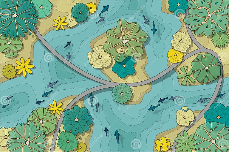 Top View Tree Vector Set for Architectural and Landscape Design Stock ...
