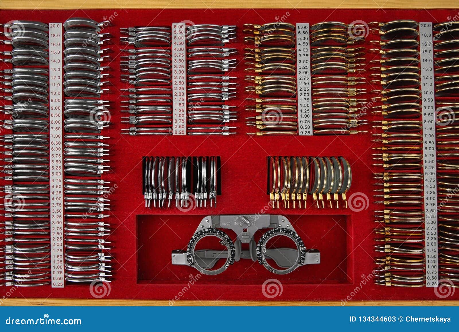 Trial Lens Box For Optometrist Eyes Analysis Royalty-Free Stock ...