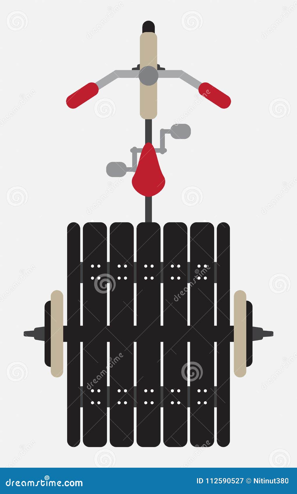 Top View Tricycle Cargo Vector Stock Illustration - Illustration of ...