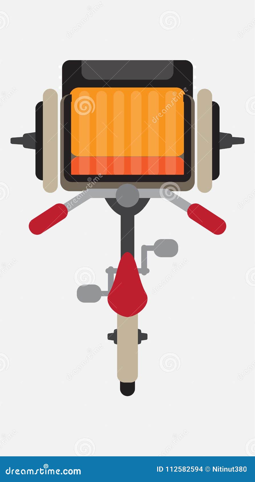 Top View Tricycle Passenger Vector Stock Illustration - Illustration of ...