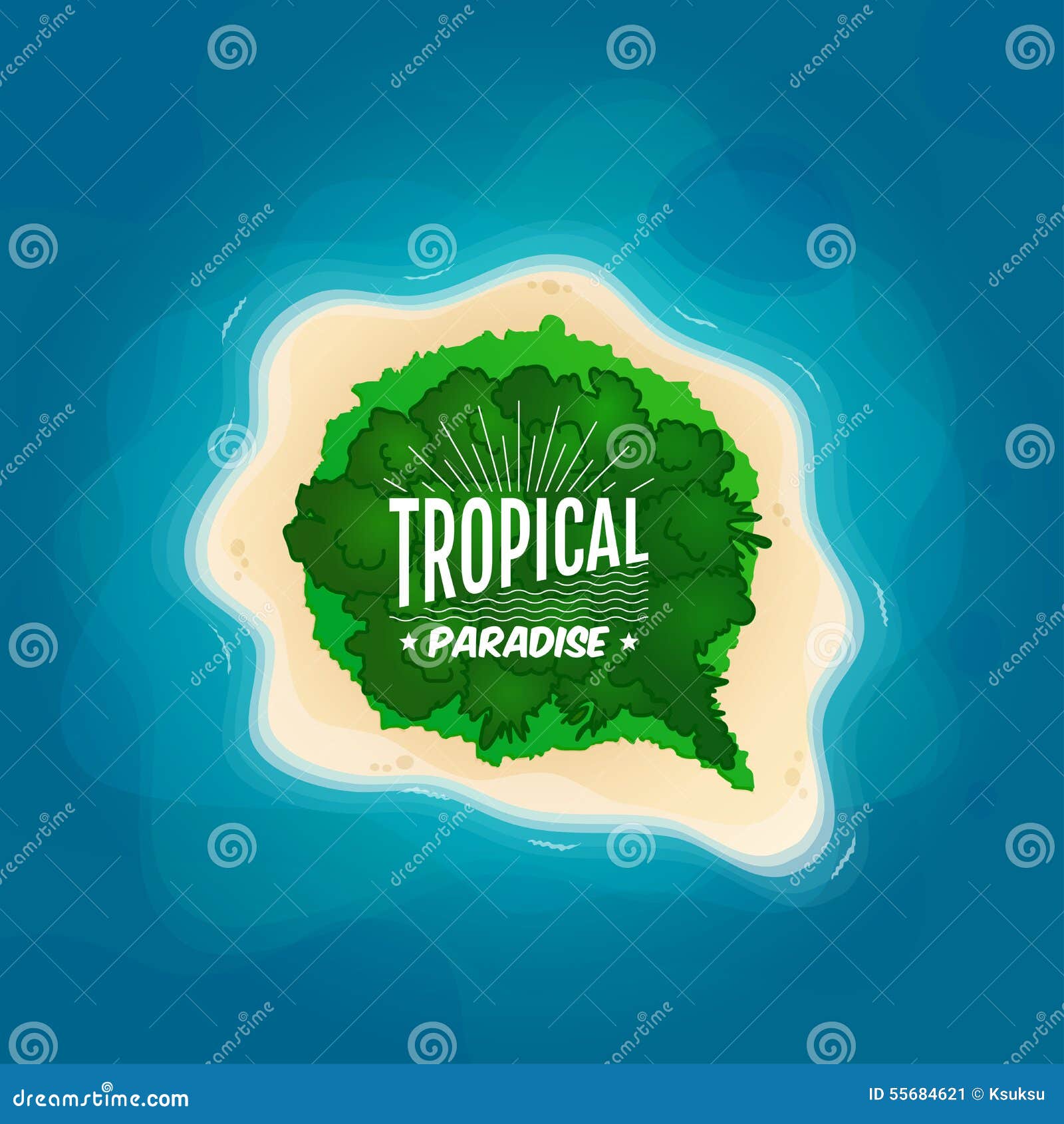 Tropical Island Top View