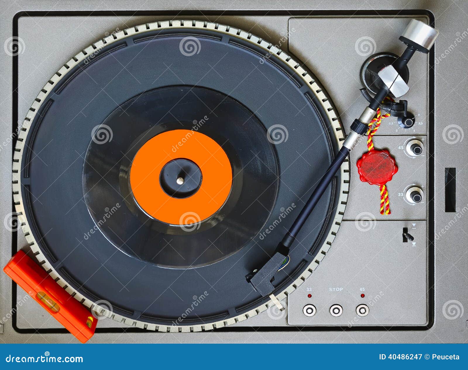 Top view of a turntable stock image. Image of retro, 1980 - 40486247